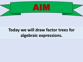 Parts of an Algebraic expression | PPTX