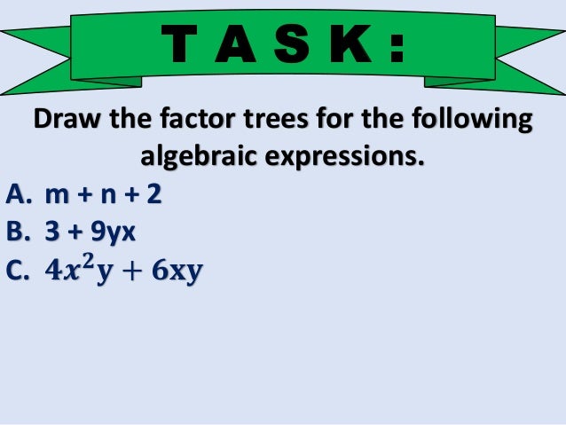 Parts of an Algebraic expression