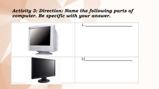 Parts of Computer.pptx | Computer Peripherals | Computing