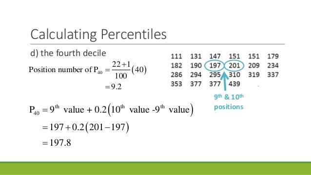 Lesson 2 percentiles