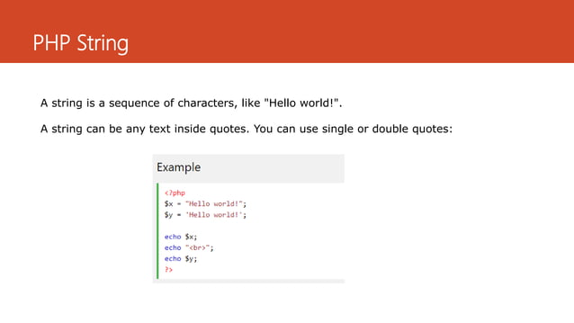 Lesson 2 php data types | PPTX | Programming Languages | Computing