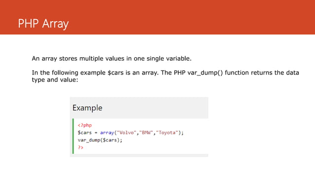 Lesson 2 php data types | PPTX | Programming Languages | Computing