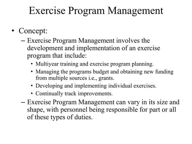 Lesson 2 project and program management | PPTX | Physical Therapy | Wellness