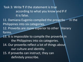 Lesson 2 proverbs | PPTX