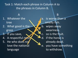 Lesson 2 proverbs | PPTX