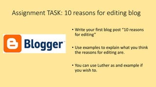 Lesson 2 reasons for editing2 | PPTX