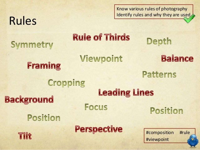 Lesson 2 rules of photography