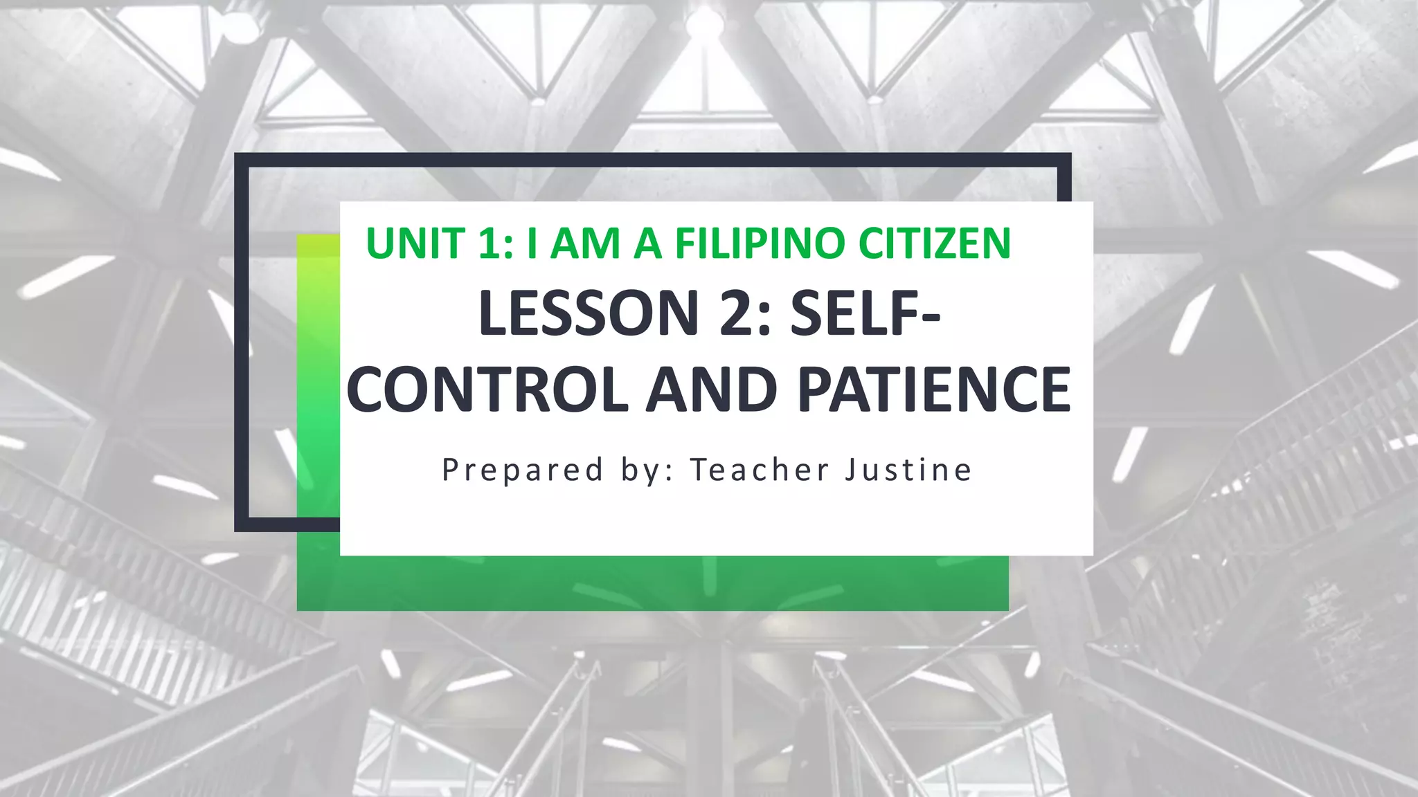 Lesson 2 self-control and patience | PPT
