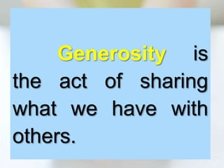 Showing Generosity | PPTX