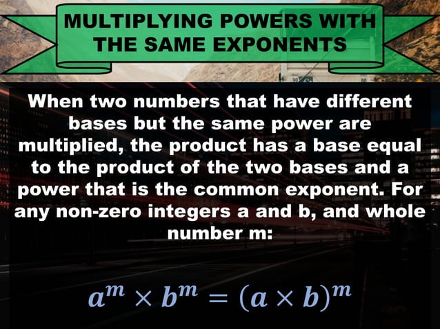 Solving powers with the same exponent | PPT