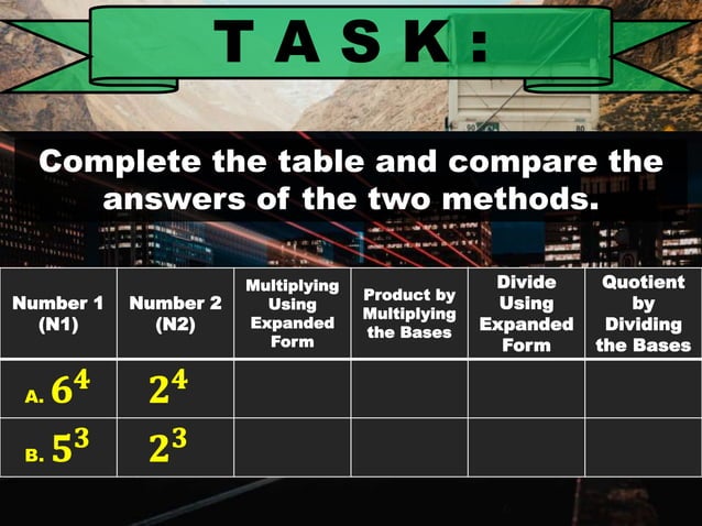 Solving powers with the same exponent | PPT