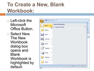 Lesson 2 starting a workbook | PPTX
