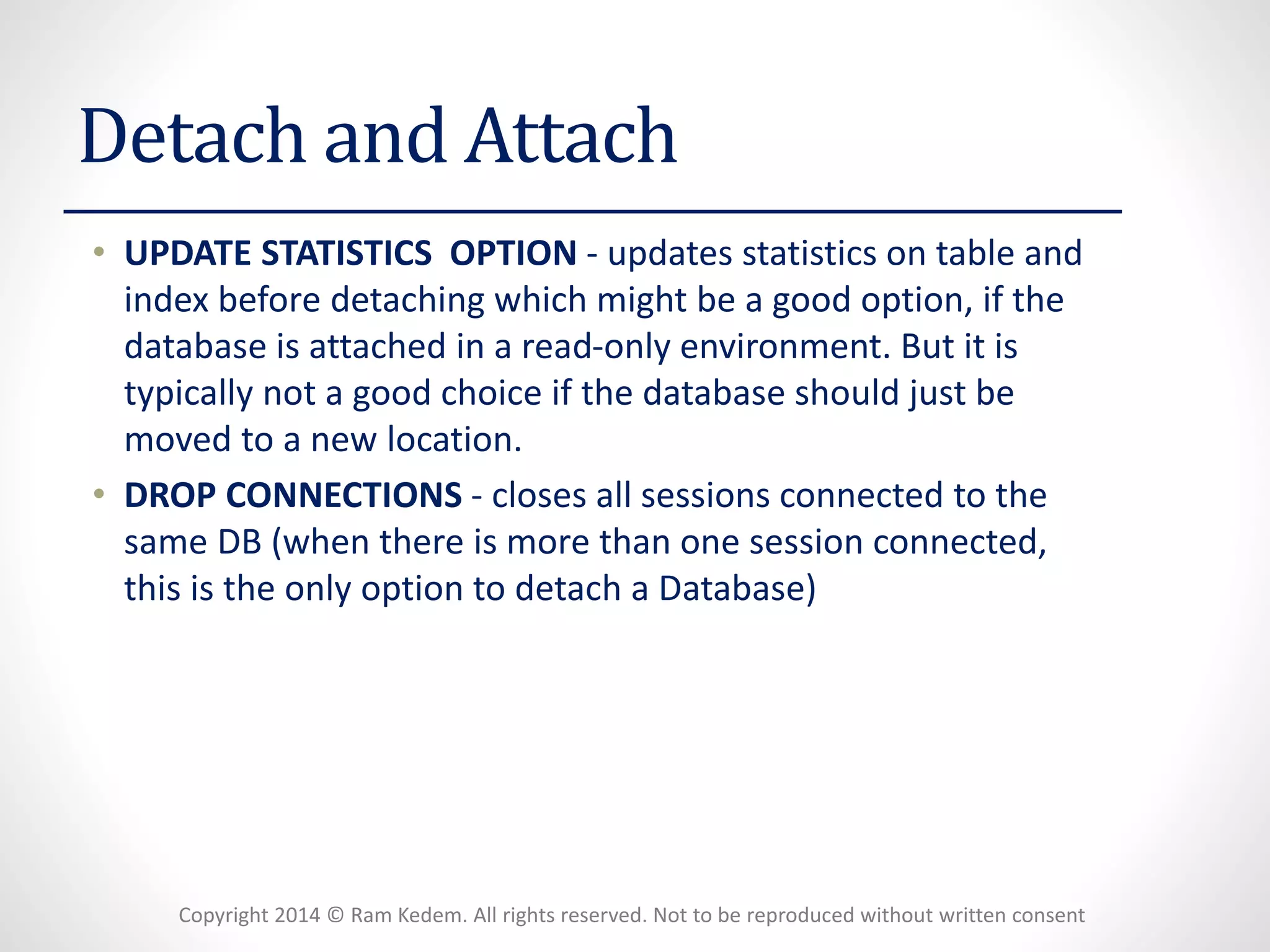 Managing and Configuring Databases | PDF