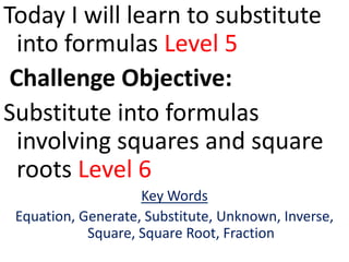 Lesson 2 substitution | PPTX