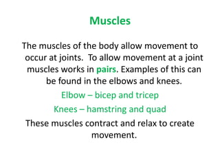 Lesson 2 tendons, ligaments, cartilage and joints | PPTX