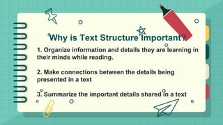 ENGLISH FOR ACADEMIC AND EDUCATIONAL PURPOSES LESSON 2 - TEXT STRUCTURE ...