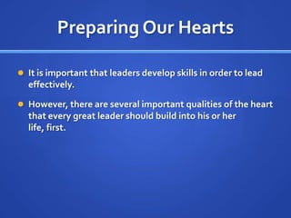 Lesson 2 the heart of a leader | PPTX | Christianity | Religion ...