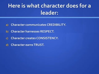 Lesson 2 the heart of a leader | PPTX