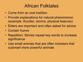 African Folktale Lesson