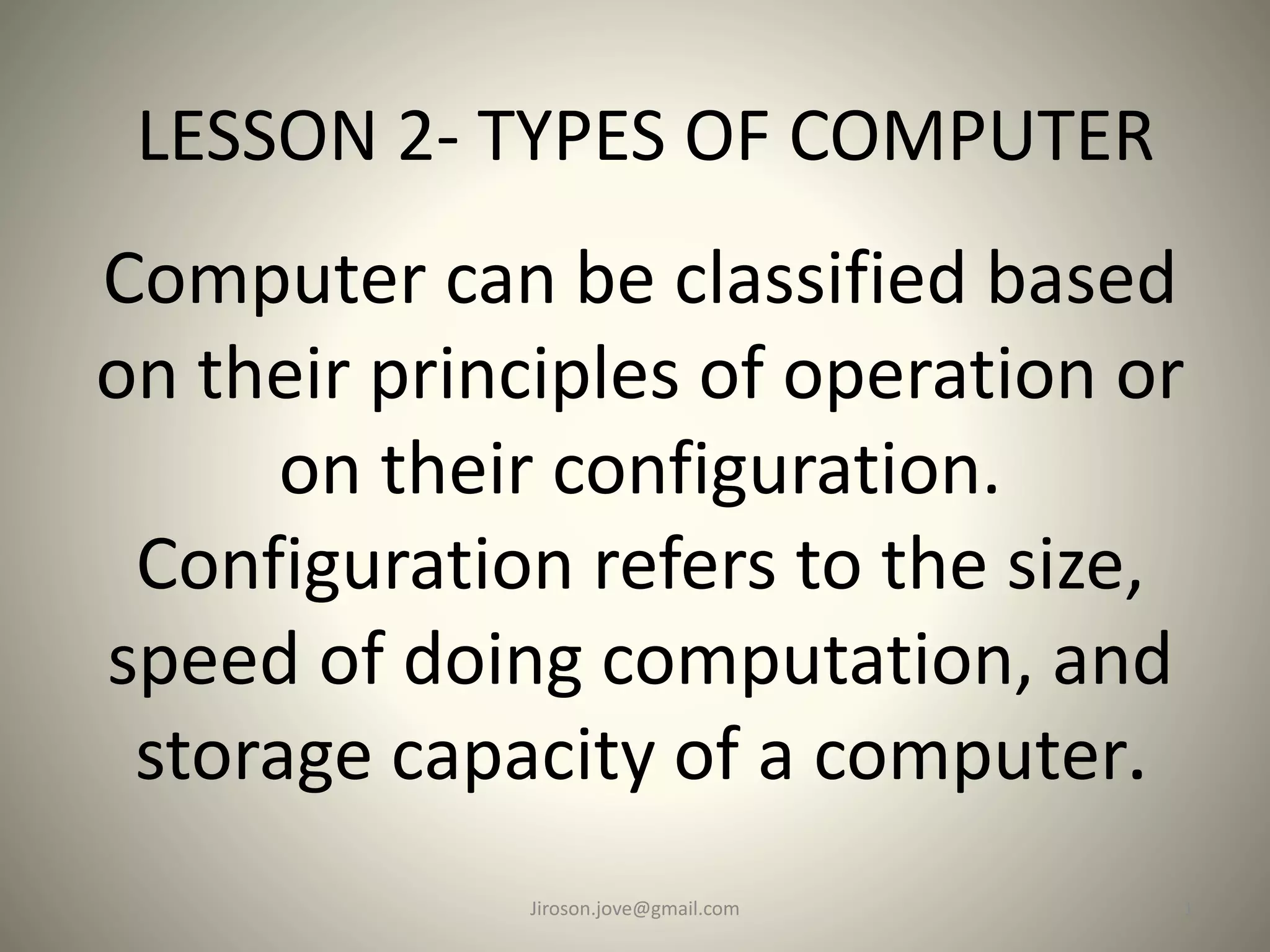 Types of Computer | PPTX