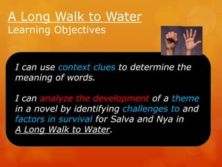 A Long Walk to Water - Lesson2 unit2 | PPTX