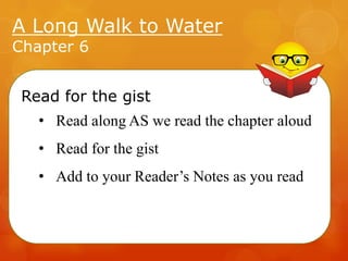 A Long Walk to Water - Lesson2 unit2 | PPTX