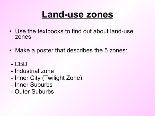 Lesson 2 urban land use zones | PPT
