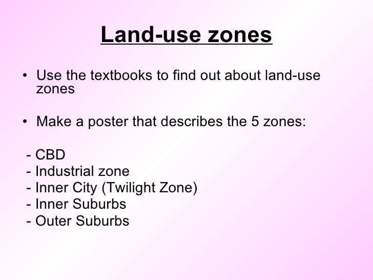 Lesson 2 urban land use zones