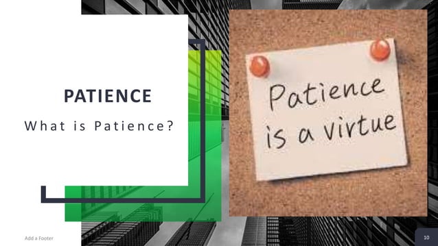 Values Education - Lesson 2 : Self- Control and Patience | PPTX