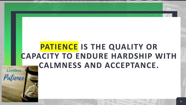 Values Education - Lesson 2 : Self- Control and Patience | PPTX