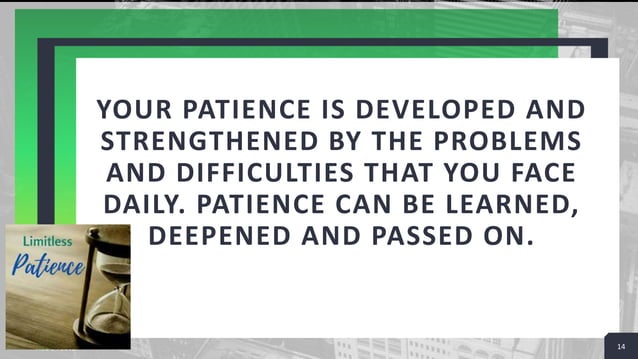 Values Education - Lesson 2 : Self- Control and Patience | PPTX