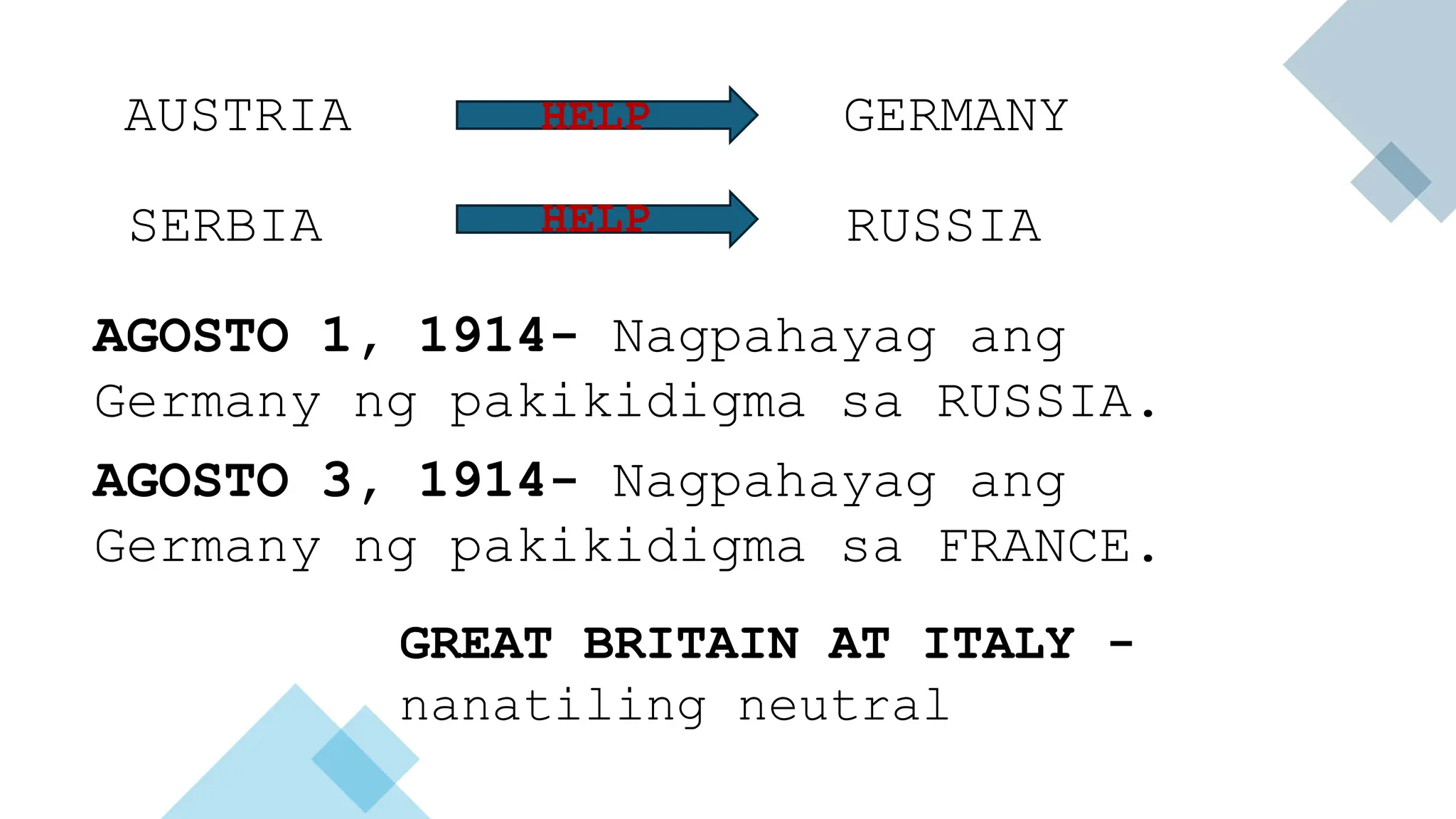 LESSON 2- World War 1.. Unang Digmaang Pandaigdig.. | PPTX