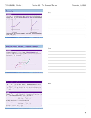 Lesson 20: Derivatives and the Shape of Curves (Section 041 handout) | PDF