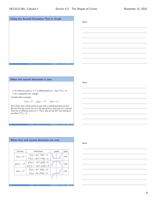 Lesson 20: Derivatives and the Shape of Curves (Section 041 handout) | PDF
