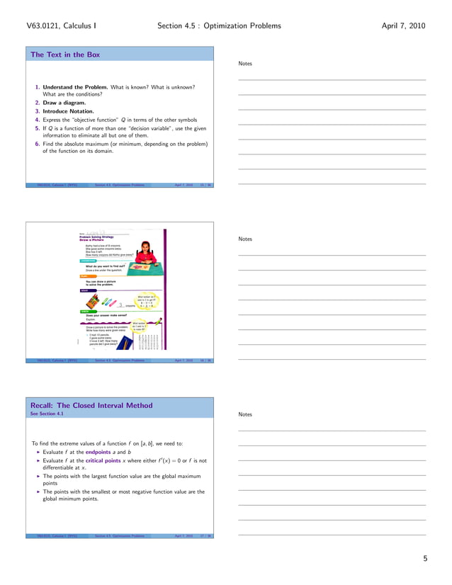 Lesson 20 Optimization Handout Pdf Physics Science