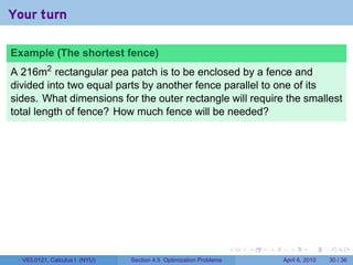 Lesson 20: Optimization (slides) | PDF