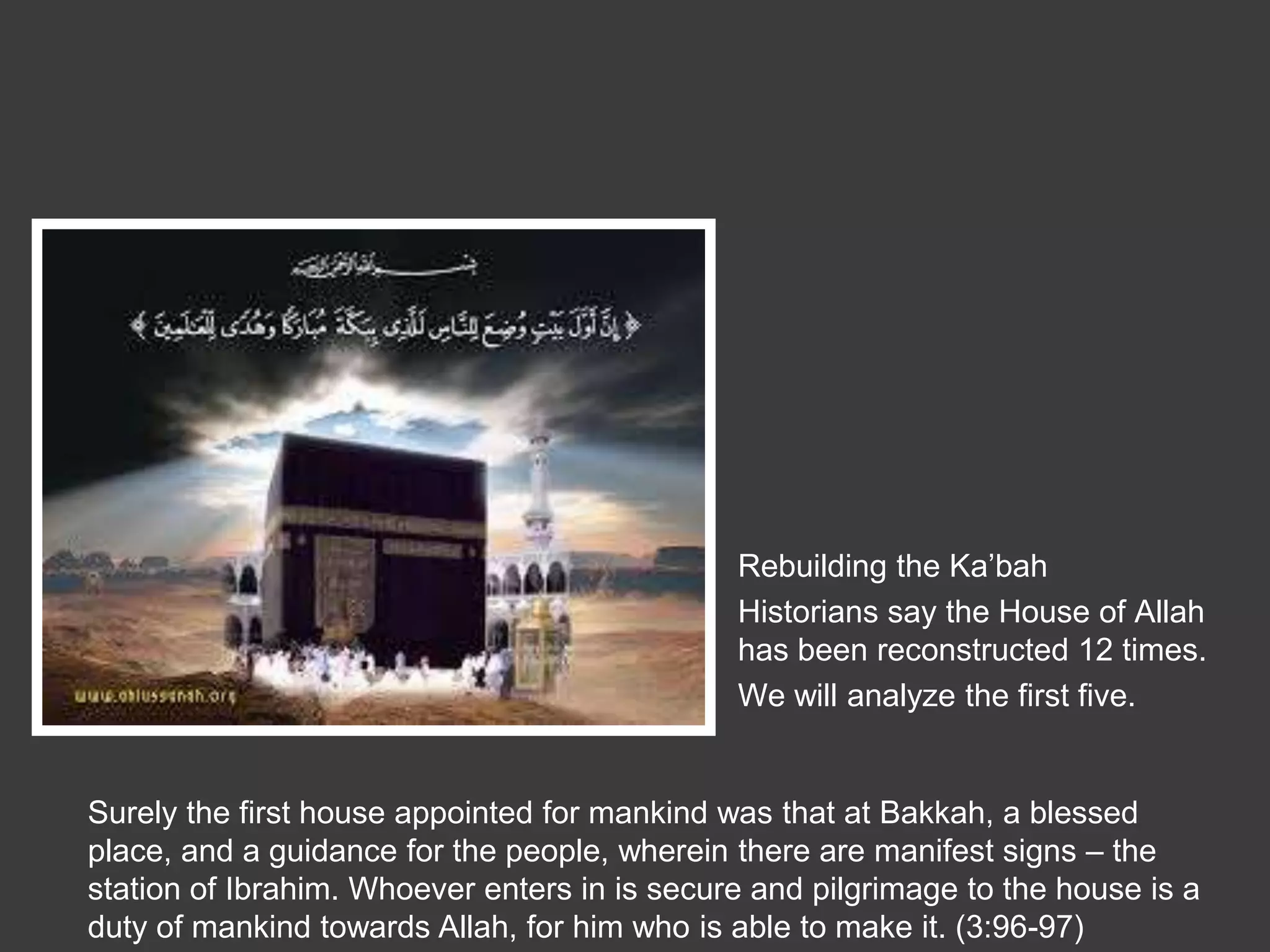 Lesson 20 - Rebuilding of the Ka'bah | PPTX