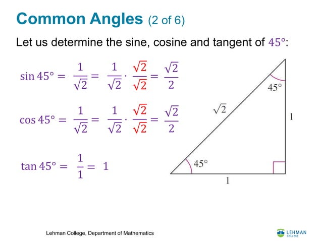 Lesson 20: Trigonometric Functions of Any Angle Part 1 | PPTX | Physics | Science