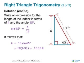 Lesson 20: Trigonometric Functions of Any Angle Part 1 | PPTX