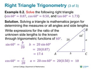Lesson 20: Trigonometric Functions of Any Angle Part 1 | PPTX