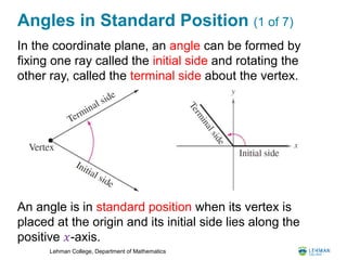 Lesson 20: Trigonometric Functions of Any Angle Part 1 | PPTX
