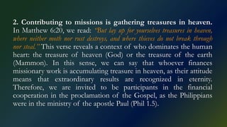 Lesson 6 – Praying, Contributing and Doing Missions.pptx