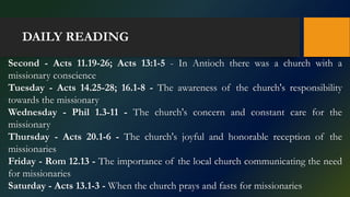 Lesson 7 – The Church’s Responsibility to Missionaries.pptx