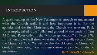 Lesson 1- The Origin of the Church - Sunday Bible School.pptx