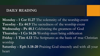 Lesson 11 - The Worship of the Christian Church.pptx