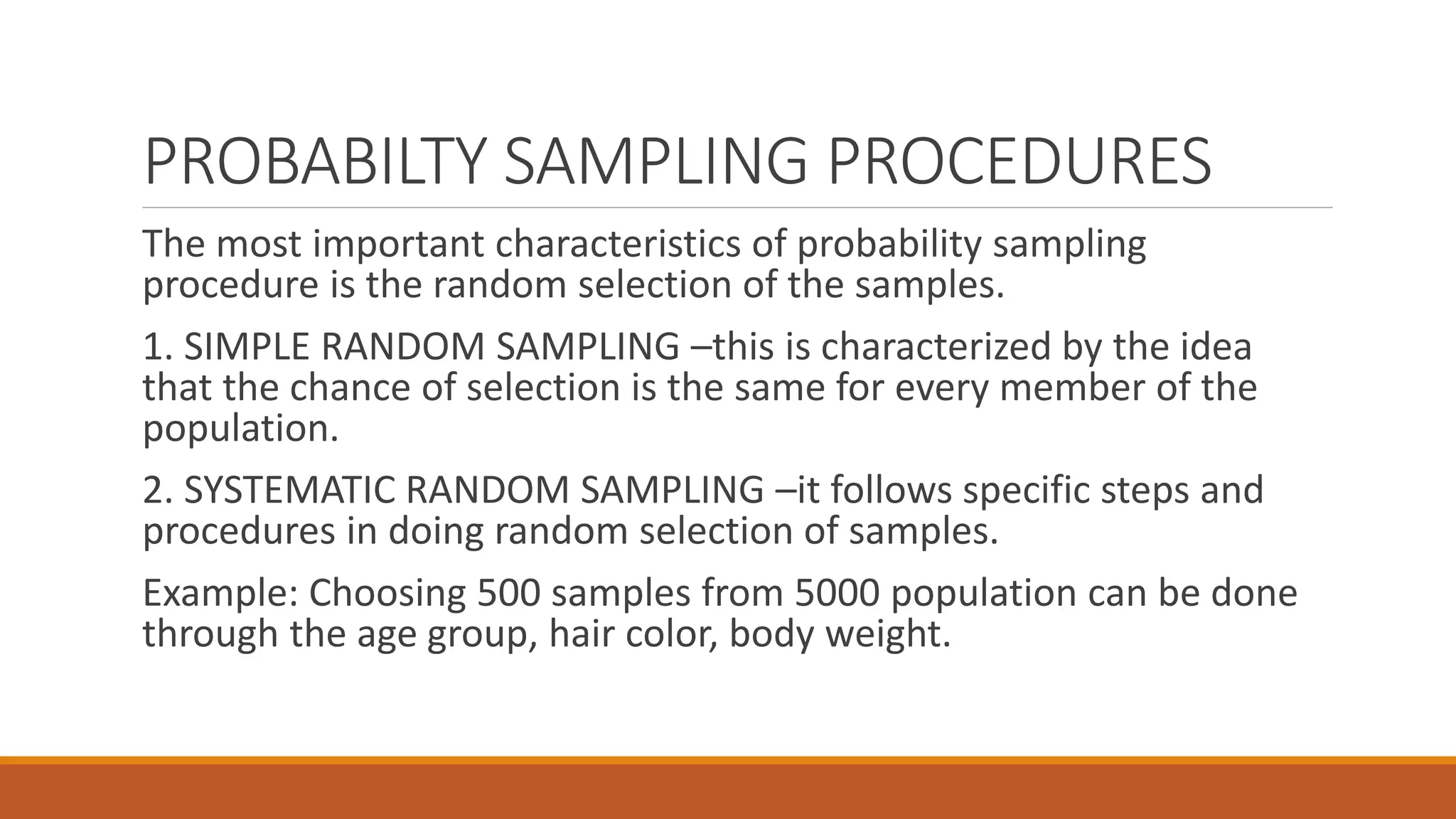 Lesson 20 describing sample size and sampling procedures | PPTX