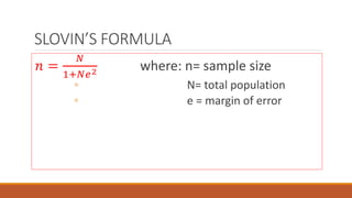 Lesson 20 describing sample size and sampling procedures | PPTX