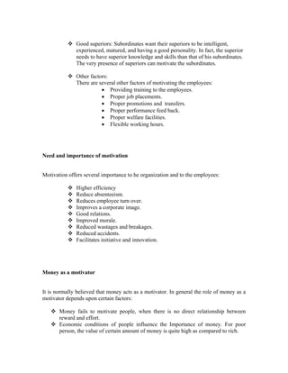 Lesson20 motivation&itstheories | PDF | Business | Business and Finance