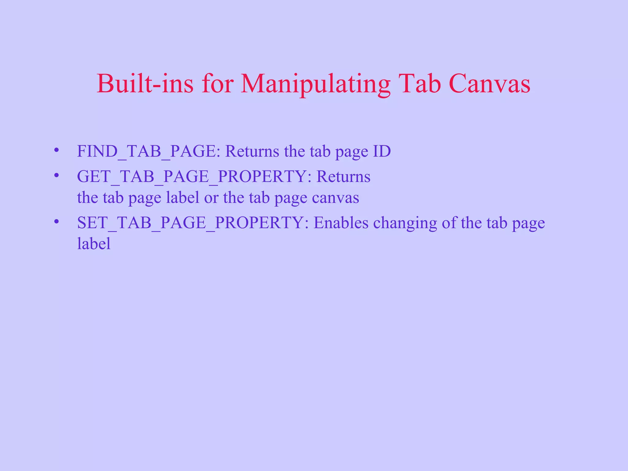 Oracle Forms :Window and Canvases | PPT