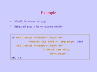 Oracle Forms :Window and Canvases | PPT